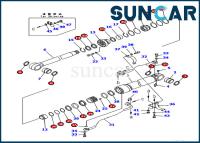 China PC400-7 PC400LC-7 KOMATSU 707-99-72310 7079972310 Boom Cylinder Seal Kit Excavator Service Kits for sale