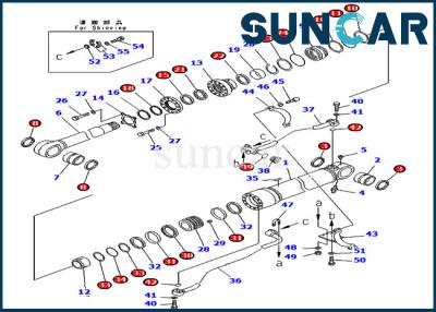China 707-99-65210 Komatsu Boom Seal Repair Kit For PC400-7 PC400LC-7 Excavator Replacement Service Parts for sale
