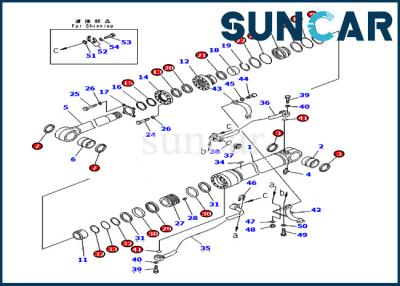 China Boom Repair Seal Kit Hydraulic Cylinder 707-99-72270 7079972270 Komatsu PC400-7 PC400LC-7 For Loader for sale