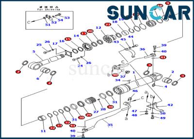 China 707-99-65200 7079965200 Boom Cylinder Service Kit For Komatsu Models PC400-7 PC400LC-7 Sealing Kit for sale