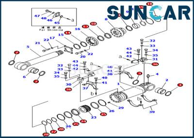 China Bottom Dump 707-99-47820 Sealing Kit Hydraulic Cylinder For Loader PC400-7 PC400LC-7 Komatsu Equipment for sale
