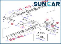 China Bucket Cylinder Seal Repair Kit 707-99-65220 For PC400-7 PC400LC-7 Komatsu Excavator Heavy Equipment for sale