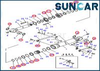 China PC400-7 PC400LC-7 Komatsu 707-99-72290 7079972290 Excavator Repair Seal Kit Bucket Hydraulic Cylinder for sale