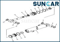 China Arm Cylinder Seal Kit 20T-63-02070 20T6302070 Komatsu For PC40-6 Arm Cylinder Sealing Kit for sale