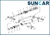 China Boom Cylinder Sealing Kit 20T-63-02060 20T6302060 Komatsu Boom Cylinder Seal Kit For PC40-6 for sale