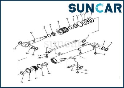 China Boom Cylinder Sealing Kit 20T-63-02060 20T6302060 Komatsu Boom Cylinder Seal Kit For PC40-6 for sale