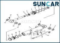 China Bucket Cylinder Sealing Kit Komatsu 20T-63-02080 20T6302080 Bucket Cylinder Repair Kit Fits PC40-6 for sale