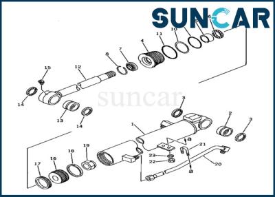 China Swing Cylinder Seal Kit Swing Cylinder Repair Kit 20T6302140 20T-63-02140 Komatsu For PC40-6 for sale