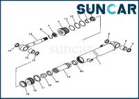 China Arm Cylinder Sealing Kit 20T6302160 20T-63-02160 Arm Cylinder Seal Kit Komatsu Fits PC40-6 for sale