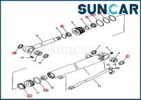 China Bucket Cylinder Sealing Kit 707-98-24210 7079824210 Komatsu Fits PC40-7 PC40T-7 PC40R-7 for sale