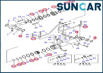 China 707-99-50720 7079950720 Service Kit Bucket Cylinder For Komatsu PC400-7 PC400LC-7 Heavy Equipment for sale