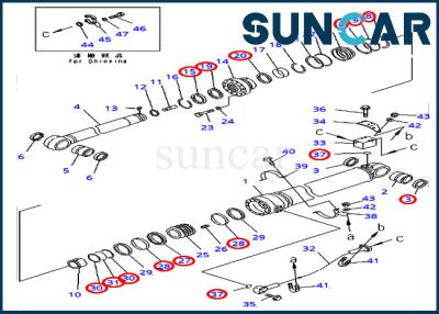 China 707-99-69710 7079969710 Seal Kit For PC400-7 PC400LC-7 PC450-7 Arm Cylinder Komatsu Overseas Version for sale