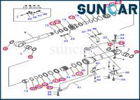 China Boom Repair Seal Kit 707-99-72320 Hydraulic Cylinder For Overseas Version KOMATSU PC450-8 PC400-7 Models for sale