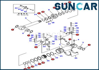 China 707-99-47800 7079947800 Bottom Dump Cylinder Seal Kit Service Kits Fits For PC400-7E0 PC400LC-8 Komatsu for sale