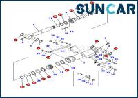 China Bucket Cylinder Service Kit 707-99-72240 PC400-7 PC450LC-7 PC400LC-7 Excavator Komatsu Sealing Kit for sale