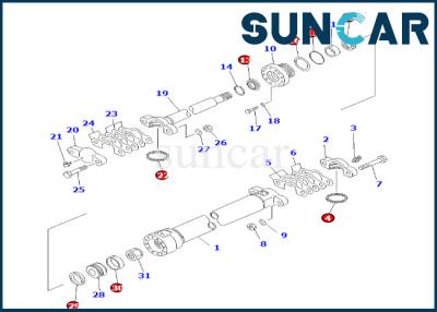 China Drawbar Side Shift Cylinder Seal Kit Komatsu 7079835110 707-98-35110 Super Liner Cylinder Seal Kit Fits GD825A-2 for sale