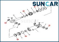 China Blade Lift Cylinder Seal Kit 707-98-32810 7079832810 For PC40-7 PC40MR-1 Komatsu Blade Lift Cylinder Sealing Kit for sale