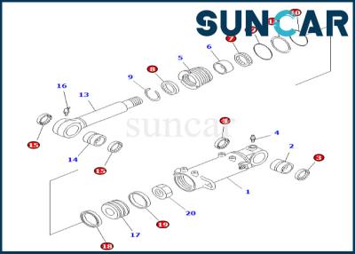 China 7079832120 707-98-32120 Blade Cylinder Seal Kit Komatsu For PC40-7 PC40R-7 Blade Cylinder Seal Kit for sale
