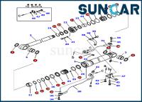 China PC400-8 PC400LC-8 Komatsu 707-99-67091 7079967091 Boom Service Kit Wear Resistance Cylinder Oil Seal Kit for sale