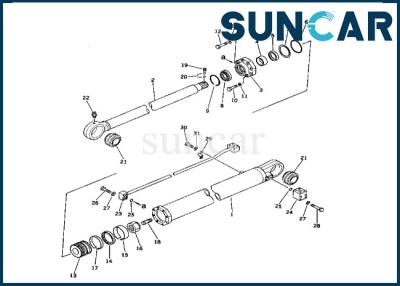 China Arm Cylinder Seal Kit 208-63-66100 2086366100 Komatsu For PC400-1 PC400LC-1 Arm Cylinder Repair Kit for sale