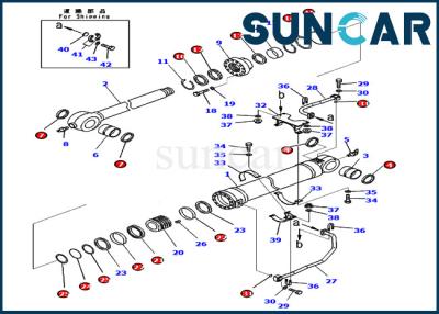 China 707-99-75910 Bucket Seal Kit For Hydraulic Cylinder Komatsu PC450-8 PC550LC-8 PC400LC-8 Service Parts for sale