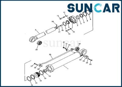 China Komatsu Arm Cylinder Seal Kit 208-63-65500 2086365500 Arm Cylinder Sealing Kit For PC400-1 PC400LC-1 for sale