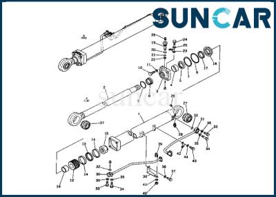 China Boom Cylinder Seal Kit 2086356100 208-63-56100 For PC400-1 Komatsu Boom Cylinder Sealing Kit for sale