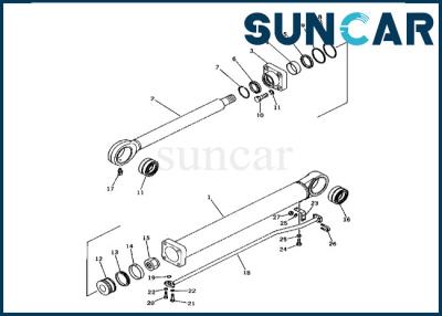 China Komatsu High-quality 208-63-75300 2086375300 Bucket Cylinder Seal Kit For PC400-1 PC400LC-1 for sale