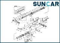 China Komatsu Arm Cylinder Service Kit 208-63-62100 2086362100 Arm Cylinder Seal Kit For PC400-3 PC400LC-3 for sale