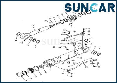 China Arm Cylinder Seal Kit Komatsu 2086364101 208-63-64101 For PC400-3 PC400LC-3 Arm Cylinder Replacement Kit for sale