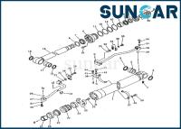China Boom Cylinder Seal Repair Kit 208-63-52100 2086352100 Boom Cylinder Seal Kit for PC400-3 PC400LC-3 Komatsu for sale