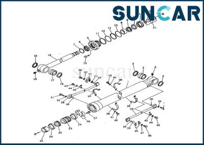 China 208-63-72100 2086372100 Boom Cylinder Seal Kit For PC400-3 PC400LC-3 Boom Cylinder Sealing Kit Komatsu for sale