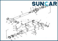 China 208-63-74100 2086374100 Bucket Cylinder Seal Kit Komatsu Fits PC400-3 PC400LC-3 Bucket Cylinder Repair Kit for sale