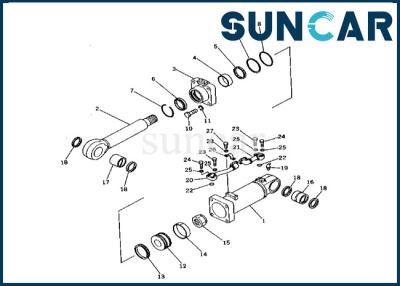 China Komatsu Bottom Dump Cylinder Seal Kit 2086395300 208-63-95300 For PC400-1 PC400LC-1 Bottom Dump Cylinder Repair Kit for sale