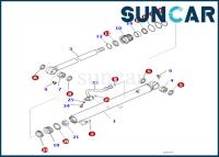 China Komatsu Bucket Cylinder Seal Kit 707-98-15780 7079815780 For PC45MR-5 PC45MR-5 Bucket Cylinder Sealing Kit for sale
