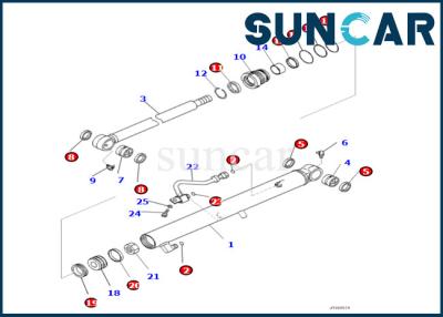 China Komatsu Bucket Cylinder Seal Kit 707-98-15780 7079815780 For PC45MR-5 PC45MR-5 Bucket Cylinder Sealing Kit for sale