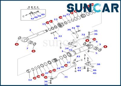 China High-quality And Best-selling Komatsu Boom Cylinder Seal Kit 707-99-72060 7079972060 For PC490LC-10 for sale
