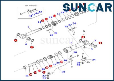 China Boom Cylinder Seal Kit 721-98-00560 7219800560 For PC490LC-10 PC490HRD-11E0 Komatsu Boom Cylinder Seal Repair Kit for sale