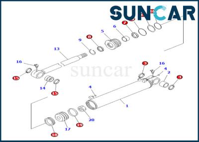 China 707-98-29650 7079829650 Remover Cylinder Seal Kit Komatsu For PC600-8 PC600LC-8 PC800LC-8 for sale