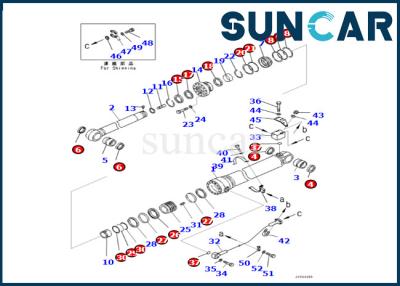 China Komatsu 707-99-76190 7079976190 Arm Cylinder Seal Kit For PC400LCSE-8R PC500LC-8R PC500LC-8 for sale