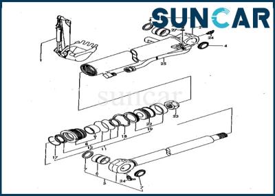 China YM172157-99420 Bucket Cylinder Seal Kit YM17215799420 Bucket Cylinder Service Kit Komatsu For PC50FR-1 for sale