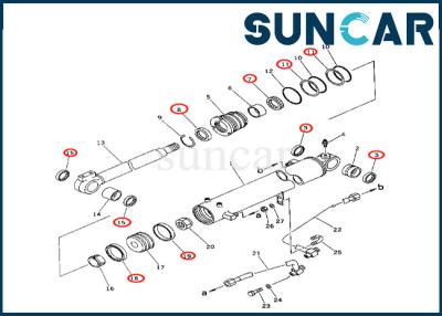 China High-quality 707-98-34120 7079834120 For PC50UU-2 PC50UU-1 Boom Cylinder Seal Kit Komatsu for sale