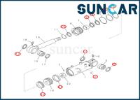 China Komatsu Blade Cylinder Seal Kit 707-99-33420 7079933420 For PC57-7 Blade Cylinder Seal Repair Kit for sale