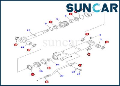 China 707-98-30710 7079830710 Boom Cylinder Seal Kit For PC58UU-3 Komatsu Boom Cylinder Seal Repair Kit for sale