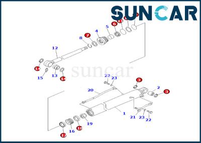 China 707-98-26580 7079826580 For PC60-7 PC60-7S Komatsu Arm Cylinder Seal Kit Bucket Cylinder Seal Kit for sale