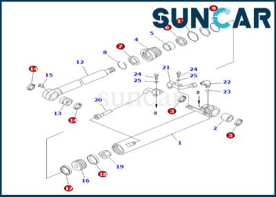 China 707-98-26120 7079826120 Bucket Cylinder Seal Kit Fits PC50UG-2 Komatsu Bucket Cylinder Repair Kit for sale