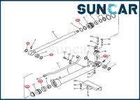 China Komatsu Bucket Cylinder Seal Kit 2016326700 201-63-26700 Fits PC60-2 PC60U-3 Bucket Cylinder Repair Kit for sale