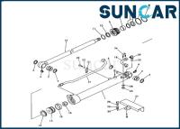 China 201-63-76100 2016376100 Bucket Cylinder Seal Kit For PC60-3 Komatsu Bucket Cylinder Repair Seal Kit for sale