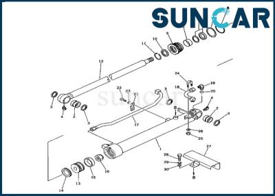 China 201-63-76100 2016376100 Bucket Cylinder Seal Kit For PC60-3 Komatsu Bucket Cylinder Repair Seal Kit for sale