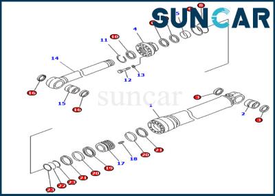 China 707-99-68500 7079968500 Service Kits Offset Cylinder Fits For Komatsu PC400LC-6Z Model Excavator Seal Kit for sale